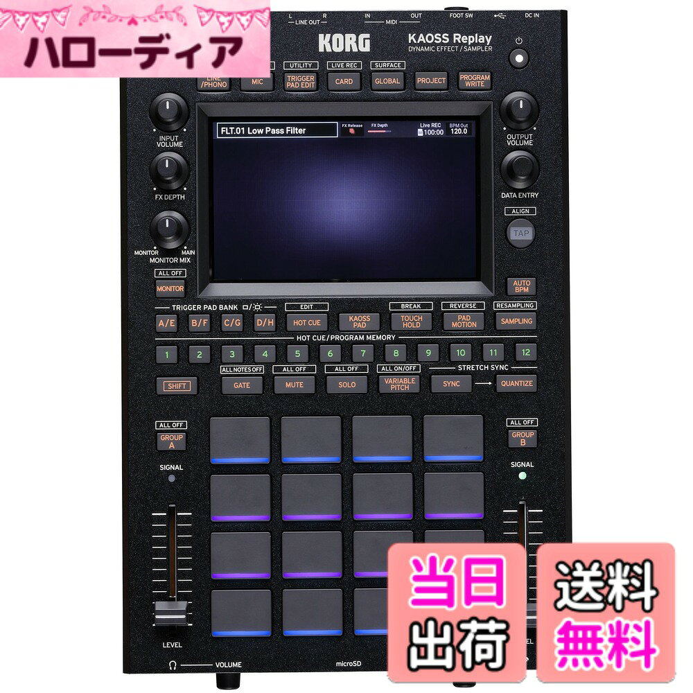 商品情報商品の説明DJやパフォーマーにとって夢のようなKaoss Replayは、他の機材を必要とせずにライブパフォーマンスを可能にします。素早く簡単にセットアップができるので、面倒な機材のセットアップで貴重な時間を費やすことなくプレイする...