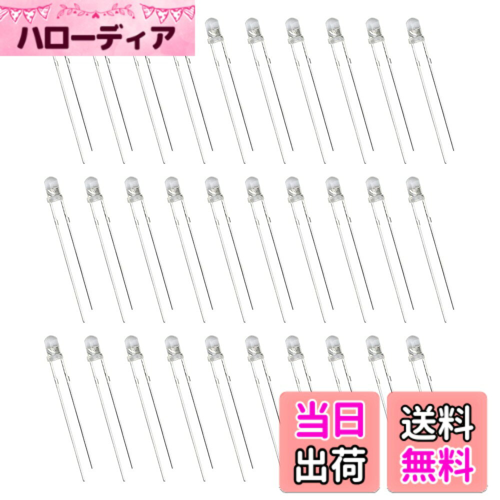 商品情報商品の説明主な仕様 とても明るい超高輝度の3mm丸型ヘッドLEDです。高品質のチップを採用しているので光度の減衰が少なく、低発熱で長時間ご使用いただけます。7色のカラーラインナップをご用意しています。【仕様】サイズ：直径3.85mm...