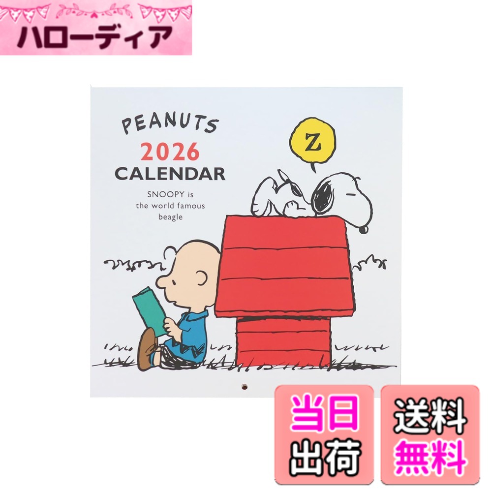 商品情報商品の説明PEANUTSの世界観が楽しめる壁掛け式カレンダー。主な仕様 ( c) 2025 Peanuts Worldwide LLC 【サイズ】255x260x4mm 200gbr【枚数】 14枚【仕様】六曜表記あり、2026カレンダー