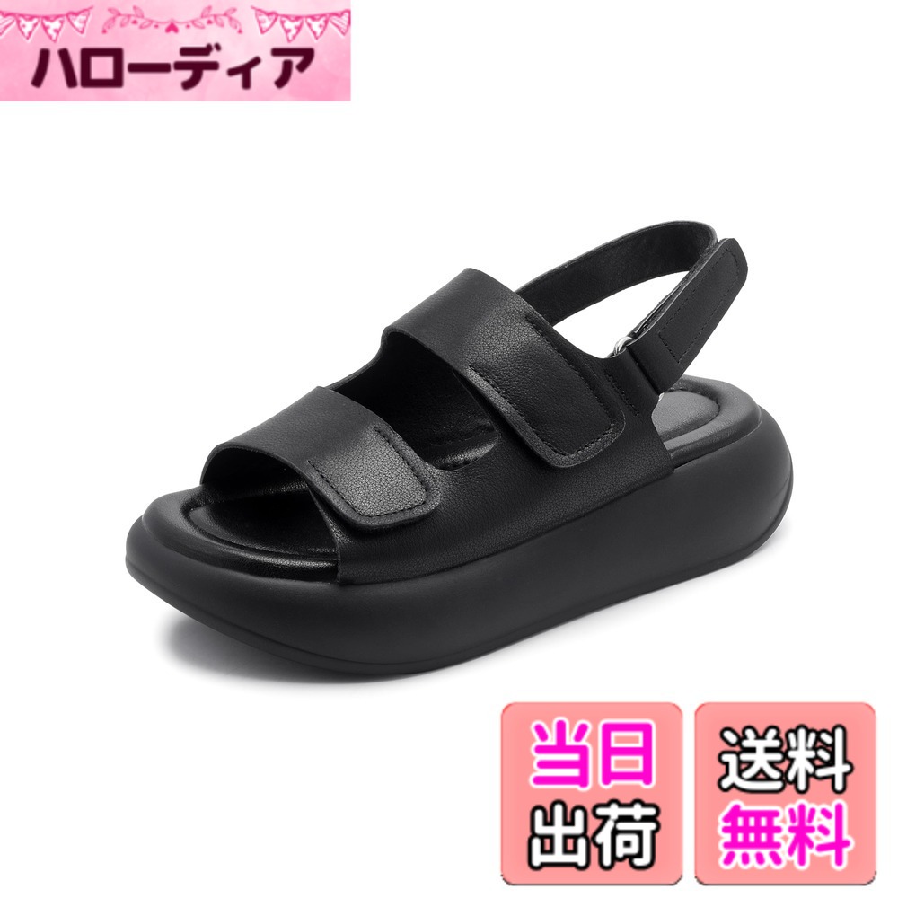 商品情報商品の説明主な仕様 【快適な着心地です】信心柔らかく通気性に優れた頭層牛皮を使用したアッパー設計。つま先部分に圧迫感を与えず、長時間履いても蒸れにくく、夏の暑い日でも快適にご利用いただけます。【5CM厚底でスタイルアップ＆疲れにくい...