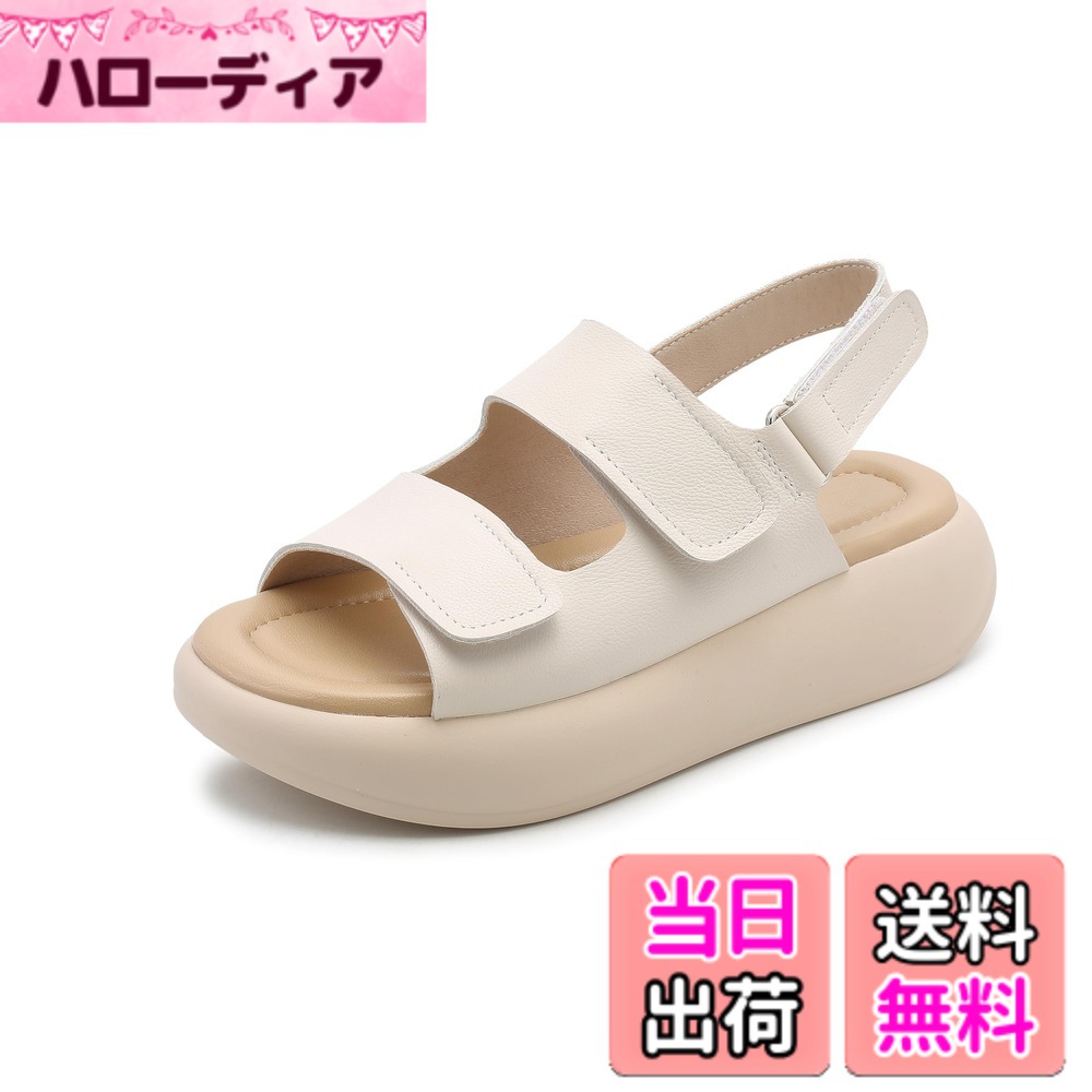 商品情報商品の説明主な仕様 【快適な着心地です】信心柔らかく通気性に優れた頭層牛皮を使用したアッパー設計。つま先部分に圧迫感を与えず、長時間履いても蒸れにくく、夏の暑い日でも快適にご利用いただけます。【5CM厚底でスタイルアップ＆疲れにくい...
