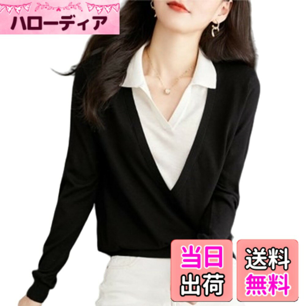 商品情報商品の説明主な仕様 【定番人気のVネック 襟付きセーターカットソーです】Vラインの配色デザインが目を惹くニットセーター 。シンプルな無地デザインが、キレイでビジネス感あり、元気な雰囲気も溢れる 長袖セーター レディースが登場しました...