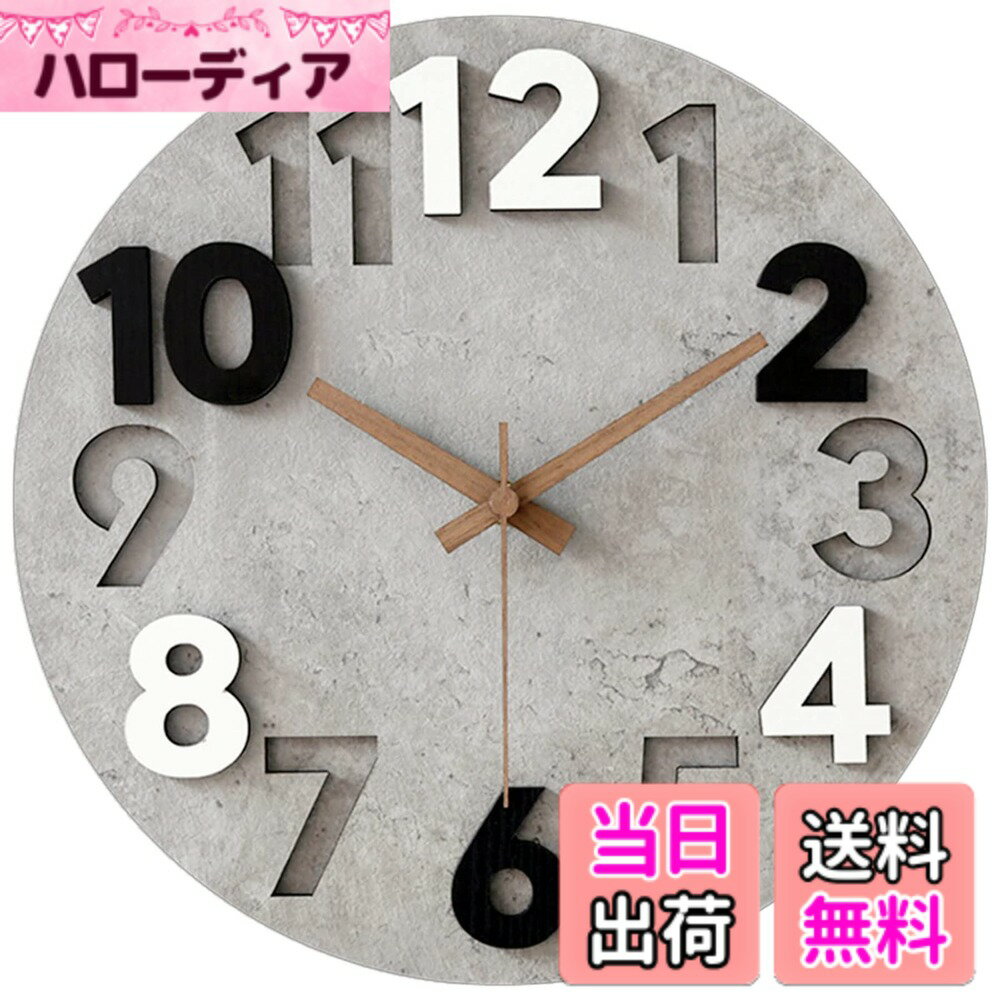 商品情報商品の説明主な仕様 1.【掛け時計 サイズ】サイズ：12インチ(時計直径30cm)x厚さ1cm　（※サイズには多少の誤差が発生します。ご了承下さい。）本体重量：約600グラム 材質：天然木、電池：単3乾電池1本（付属電池なし）　ご注...