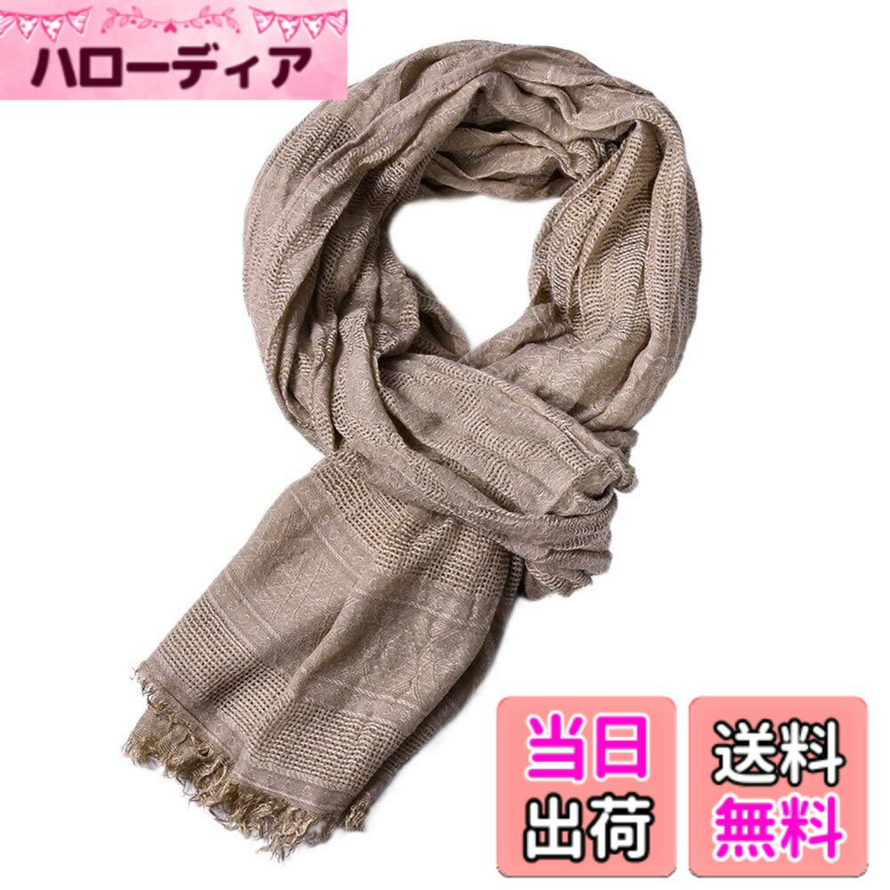 商品情報商品の説明主な仕様 素材：綿麻100％サイズ：190*90cmbr味わえるあたたかさや肌ざわり。 素肌に触れても全くチクチクせず、軽いのに暖かい。よく見ると織り糸の見える素朴な素材感も魅力です。織り糸をそのまま残した、マフラーの雰囲...