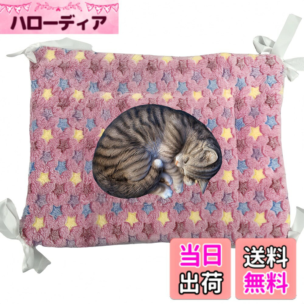 商品情報商品の説明商品の特徴： ペット用のクッションで、猫用に特別に設計され、ケージ、キャットタワー、キャリー、吊り床などに使用可能。 四隅に取り付けられた紐でしっかり固定され、猫が遊んでも心配いりません。 長毛絨素材で、温かく柔らかい、四...