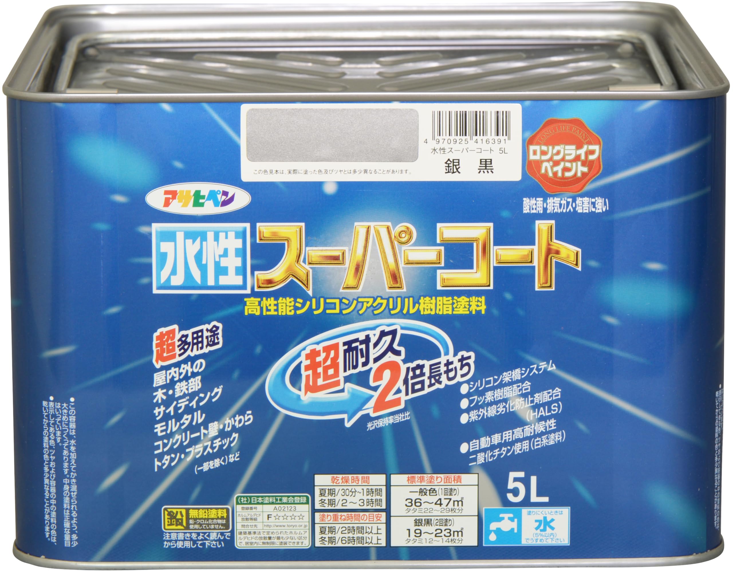商品情報商品の説明商品紹介 乾燥時間:夏期/30~60分 冬期/2~3時間 ●塗り重ね時間の目安: 夏期/2時間以上 冬期/6時間以上 光沢:ツヤあり/ツヤ消し 下処理方法:■土壁・砂壁・せんい壁などに塗るときは、アサヒペンカベ塗料用下塗り...