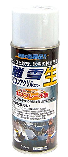 商品情報商品の説明● 生シリコンとアクリルを特殊技術で融合させた離雪スプレー。 ● 除雪用品の雪離れ性向上。 ● 強靭な被膜で耐久性抜群、1シーズン1度の吹付けでOK。主な仕様 内容量:300mlbr塗り面積:1回塗り1.0m2br用途:除...
