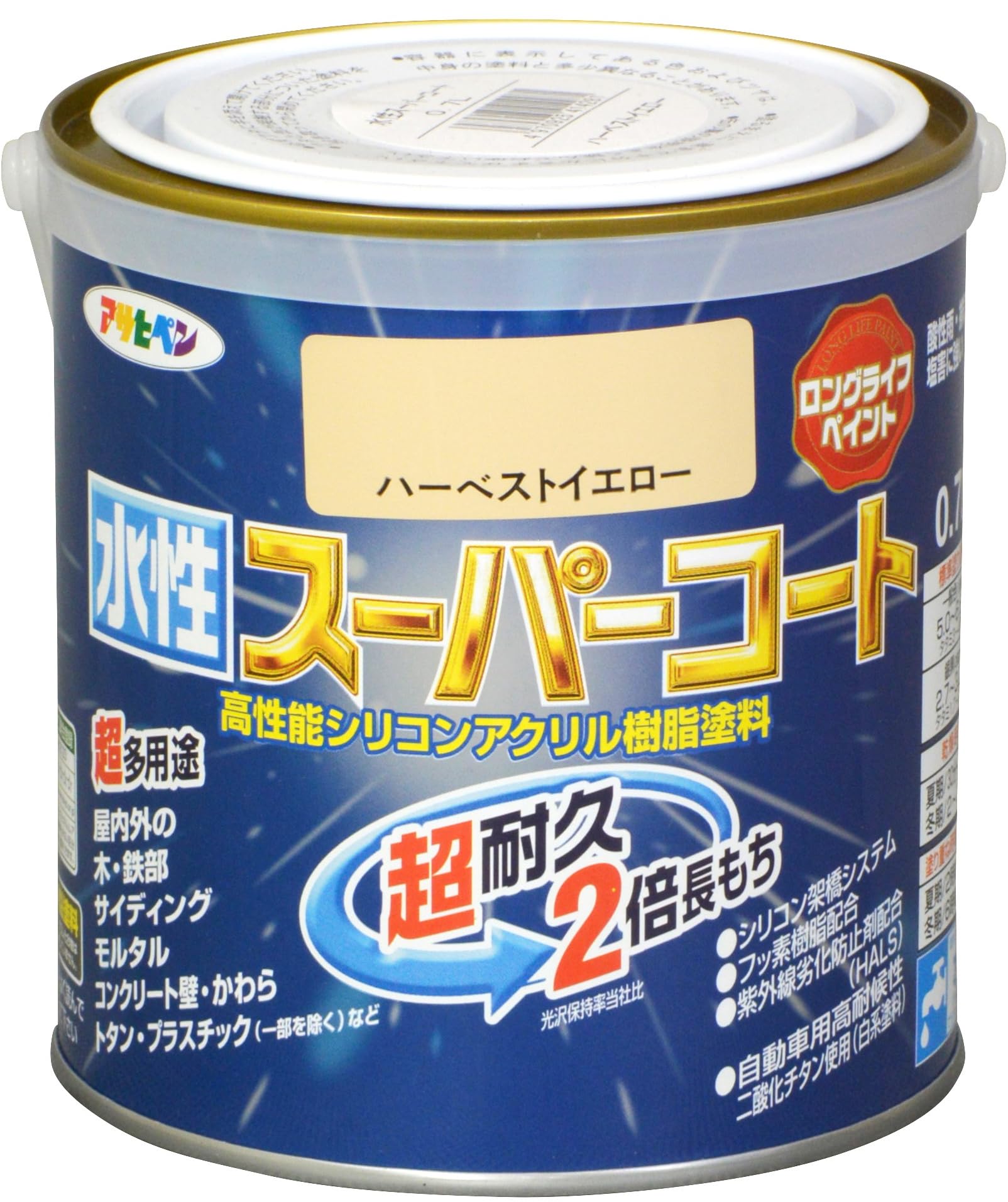 商品情報商品の説明商品紹介 乾燥時間:夏期/30~60分 冬期/2~3時間 ●塗り重ね時間の目安: 夏期/2時間以上 冬期/6時間以上 光沢:ツヤあり/ツヤ消し 下処理方法:■土壁・砂壁・せんい壁などに塗るときは、アサヒペンカベ塗料用下塗り...