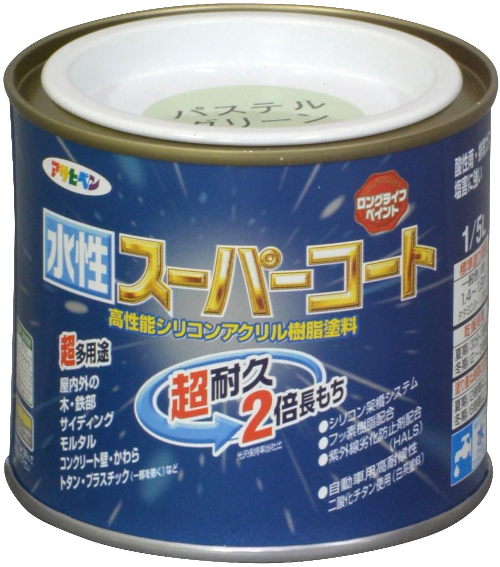 商品情報商品の説明商品紹介 乾燥時間:夏期/30~60分 冬期/2~3時間 ●塗り重ね時間の目安: 夏期/2時間以上 冬期/6時間以上 光沢:ツヤあり/ツヤ消し 下処理方法:■土壁・砂壁・せんい壁などに塗るときは、アサヒペンカベ塗料用下塗り...