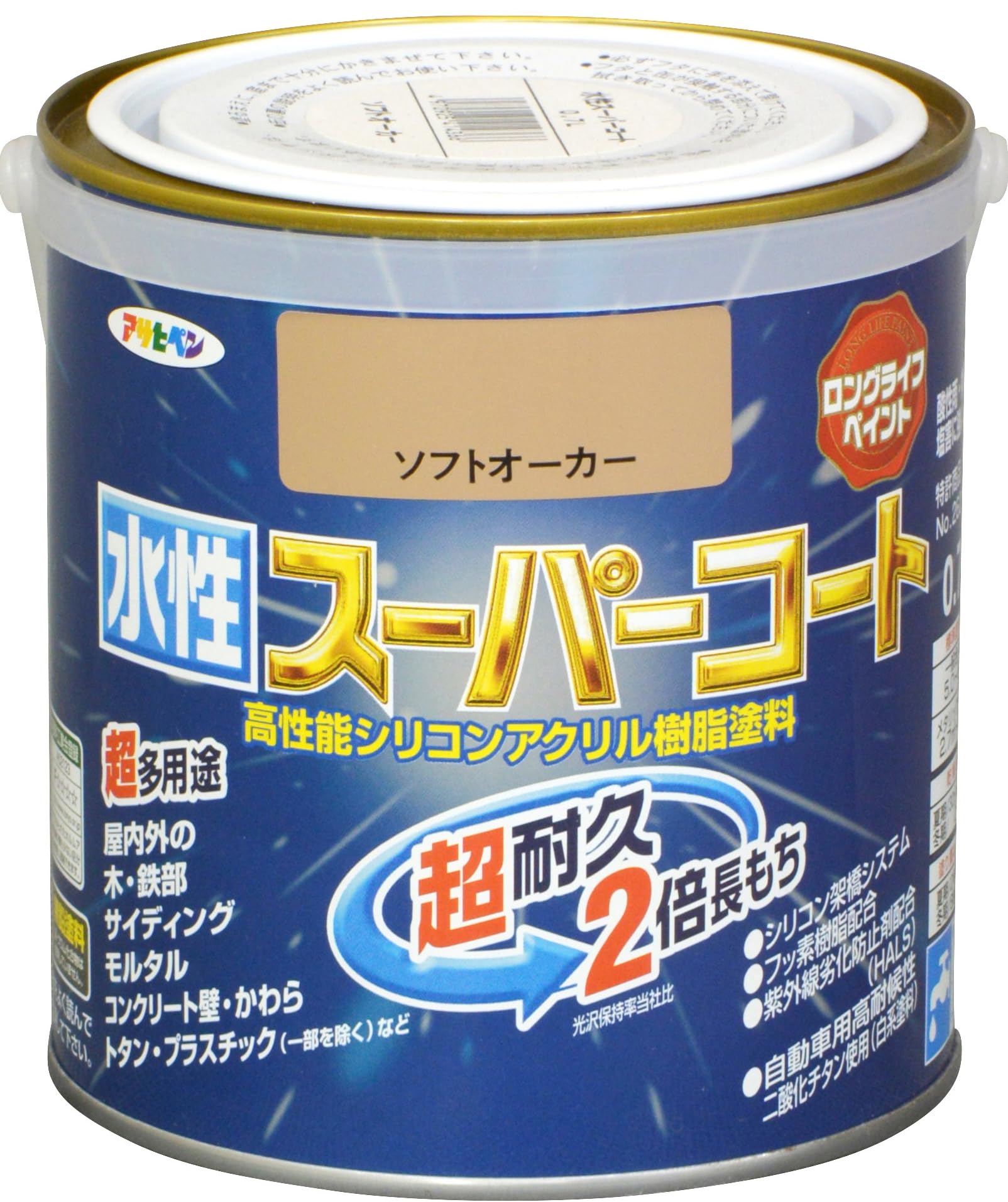 商品情報商品の説明商品紹介 乾燥時間:夏期/30~60分 冬期/2~3時間 ●塗り重ね時間の目安: 夏期/2時間以上 冬期/6時間以上 光沢:ツヤあり/ツヤ消し 下処理方法:■土壁・砂壁・せんい壁などに塗るときは、アサヒペンカベ塗料用下塗り...
