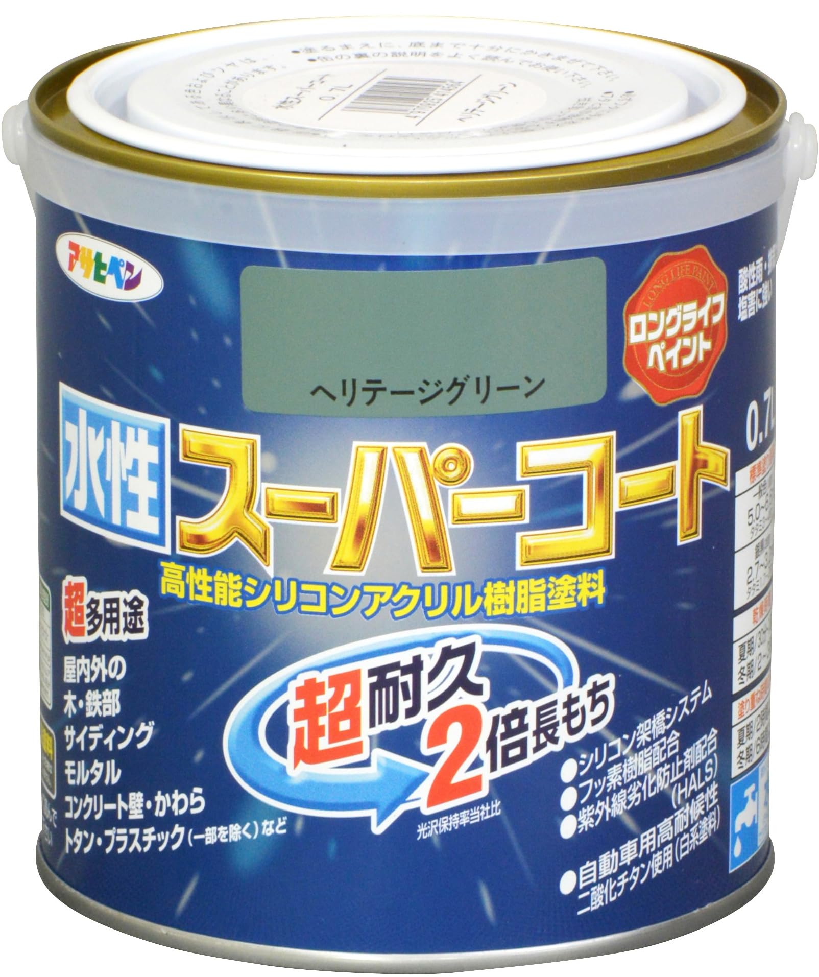 商品情報商品の説明商品紹介 乾燥時間:夏期/30~60分 冬期/2~3時間 ●塗り重ね時間の目安: 夏期/2時間以上 冬期/6時間以上 光沢:ツヤあり/ツヤ消し 下処理方法:■土壁・砂壁・せんい壁などに塗るときは、アサヒペンカベ塗料用下塗り...