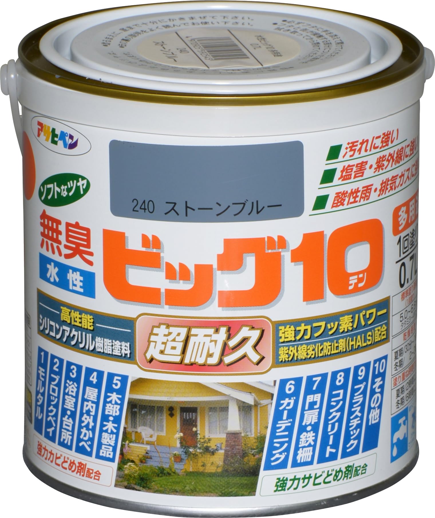 商品情報商品の説明光沢:半ツヤ 下処理方法:■土壁・砂壁・せんい壁などに塗るときは、アサヒペンカベ塗料用下塗り剤か水性シーラーで下塗りしてください。 ■旧塗膜を触って粉が手につく場合や、木質系及び無機セメント系のサイディング、コンクリートや...