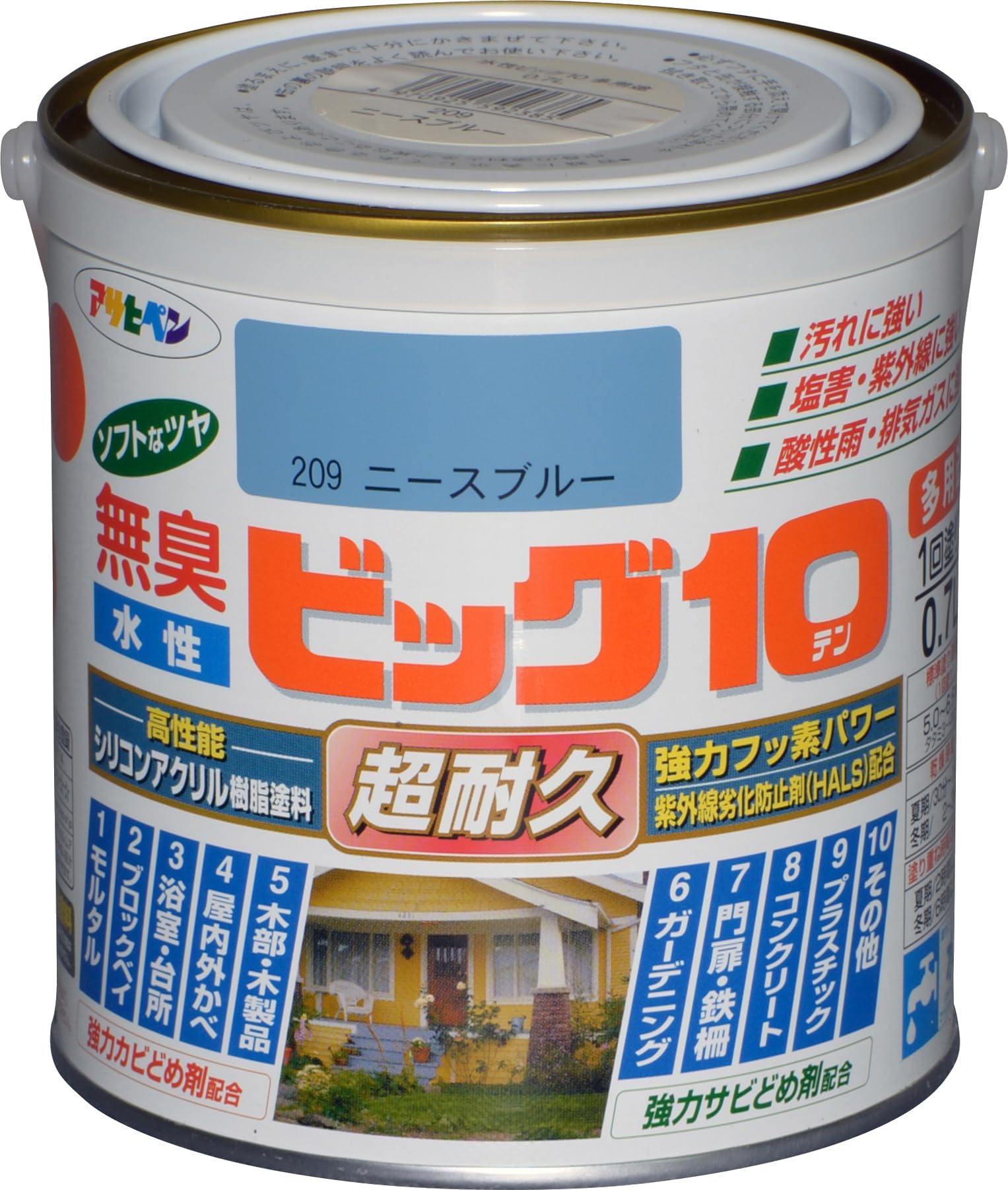 商品情報商品の説明光沢:半ツヤ 下処理方法:■土壁・砂壁・せんい壁などに塗るときは、アサヒペンカベ塗料用下塗り剤か水性シーラーで下塗りしてください。 ■旧塗膜を触って粉が手につく場合や、木質系及び無機セメント系のサイディング、コンクリートや...