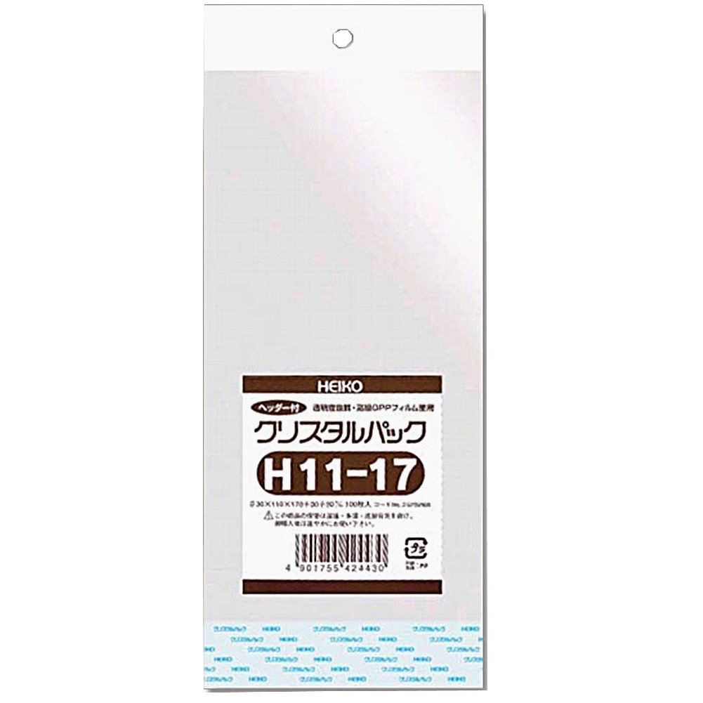 商品情報商品の説明クリスタルパックは国内製フィルムを使用し透明度がよくつやがあるのが特長のOPP(ニ軸延伸ポリプロピレン)袋です。 Hシリーズはヘッダがついたタイプで、フックを利用した商品陳列に適しています。 本商品はテープ部分が商品の下部...