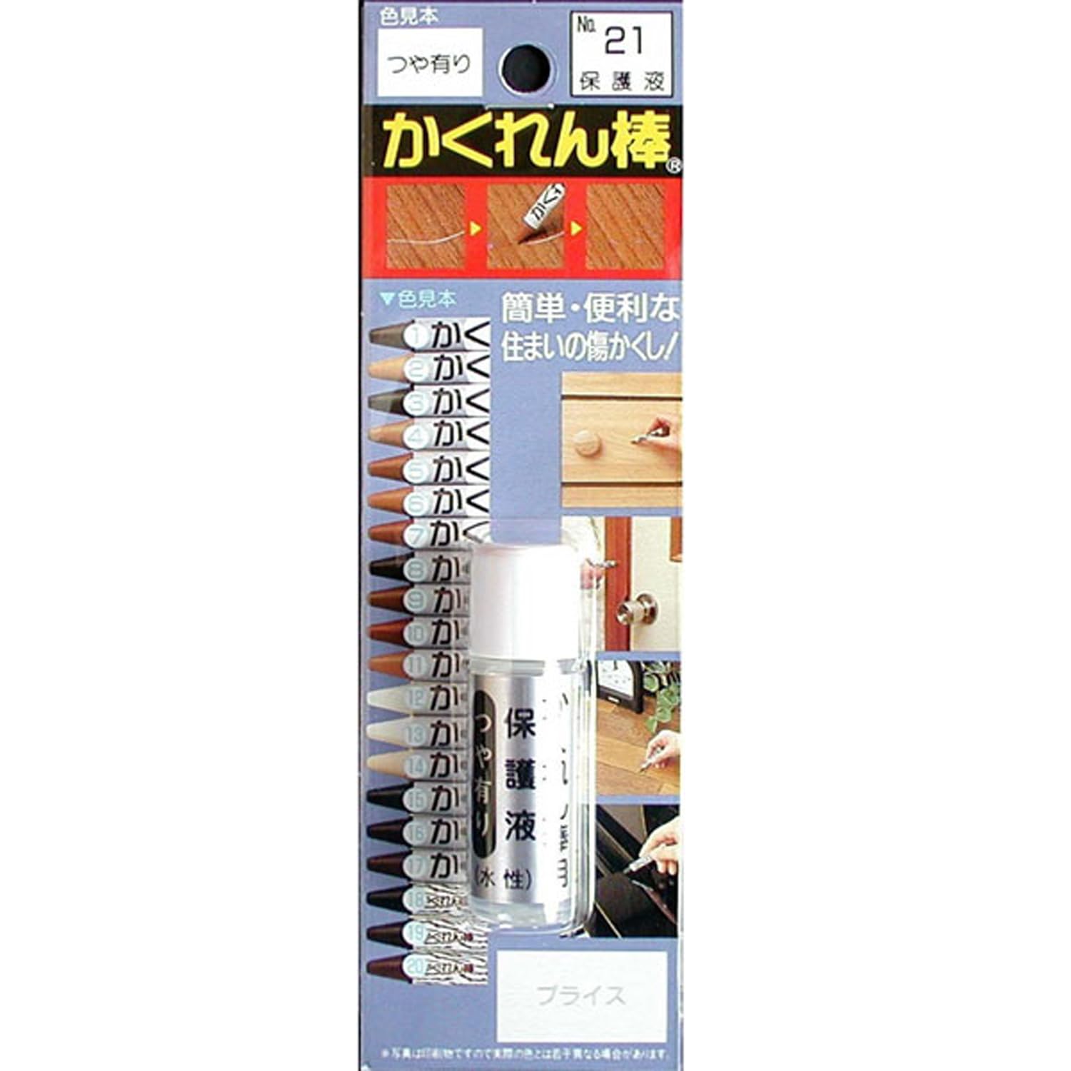 商品情報商品の説明フローリングや木製品の補修に最適、キリキズに直接スリ込めるソフトタイプ 【用途】 木製品、フローリングの補修 【特徴】 ・簡単に素早く補修ができる ・かくれん棒どうしで調色ができる ・施工後の収縮・ひび割れは、ほとんどない...