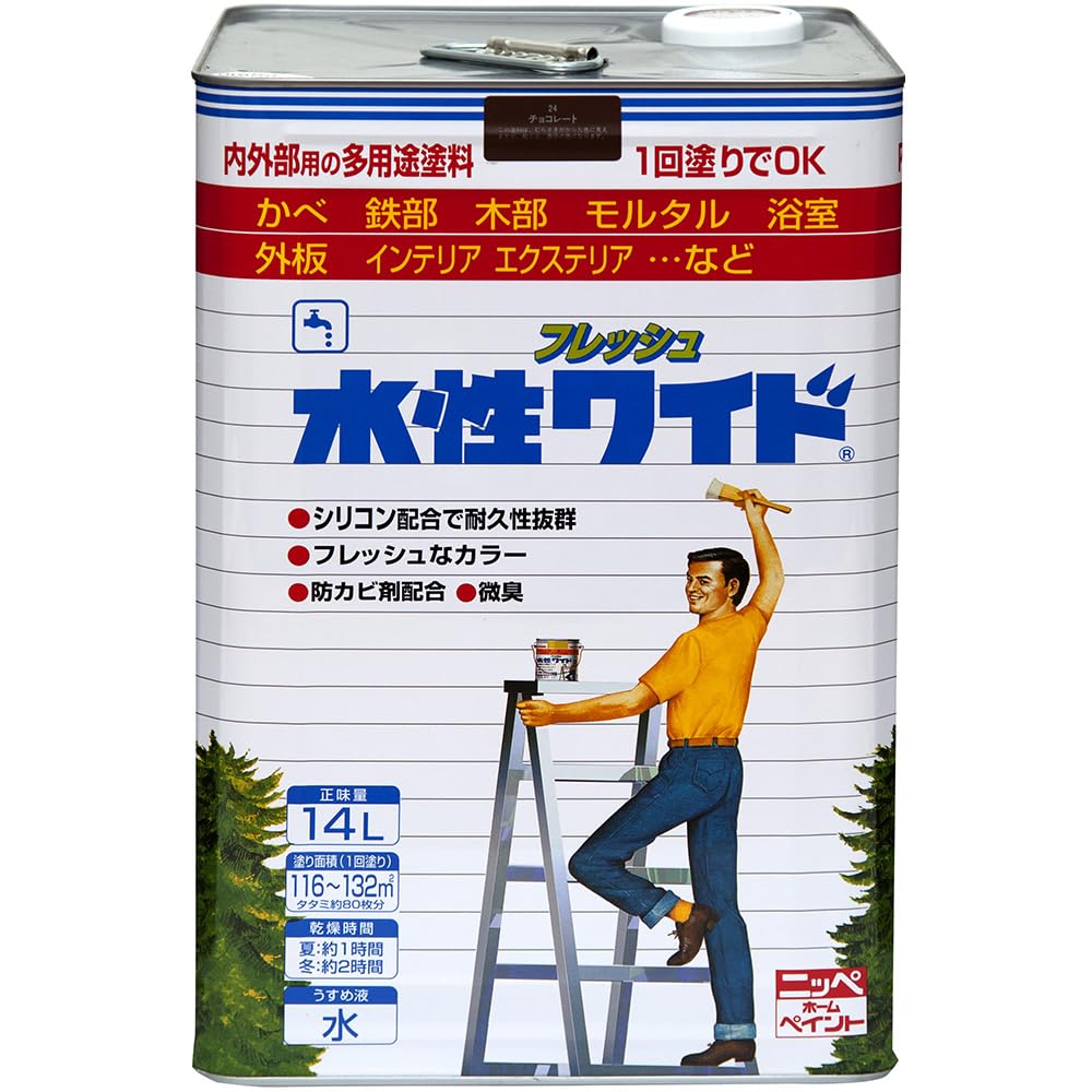 商品情報商品の説明塗膜は汚れにくく、付着した汚れも水ぶきで簡単に洗浄できる(ウォッシャビリティに優れる)高性能塗料です。 タレにくい、微臭タイプ。 強力かび止め剤、さび止め剤配合。 JIS-K-5663(合成樹脂エマルションペイント)主な仕...