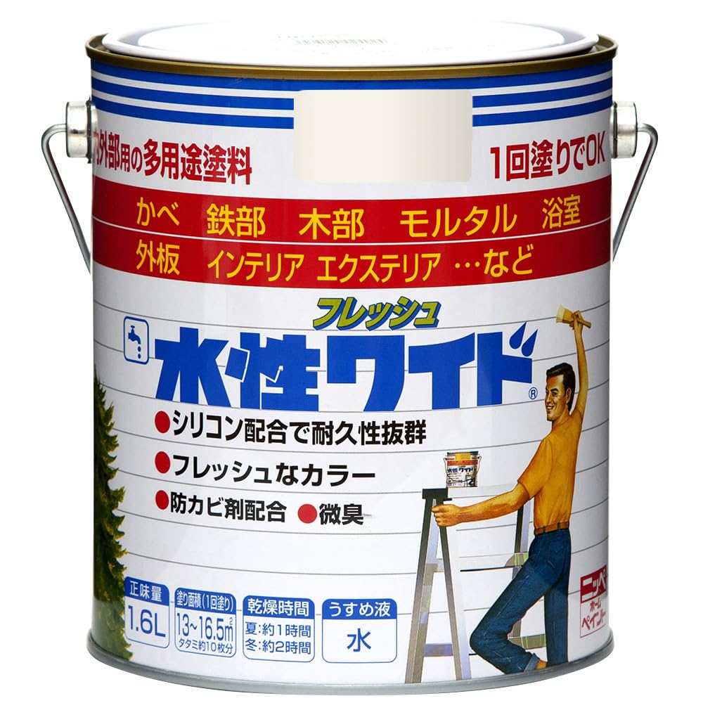 商品情報商品の説明塗膜は汚れにくく、付着した汚れも水ぶきで簡単に洗浄できる(ウォッシャビリティに優れる)高性能塗料です。 タレにくい、微臭タイプ。 強力かび止め剤、さび止め剤配合。 JIS-K-5663(合成樹脂エマルションペイント)主な仕...