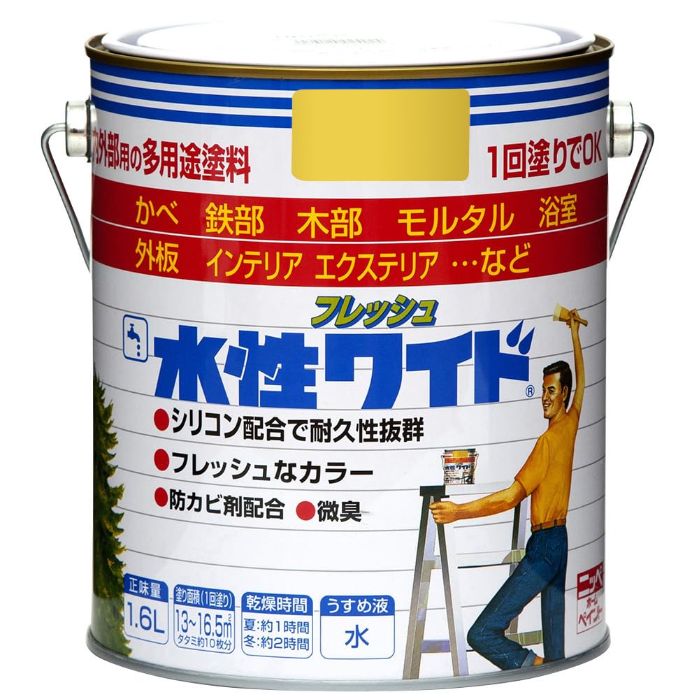 商品情報商品の説明塗膜は汚れにくく、付着した汚れも水ぶきで簡単に洗浄できる(ウォッシャビリティに優れる)高性能塗料です。 タレにくい、微臭タイプ。 強力かび止め剤、さび止め剤配合。 JIS-K-5663(合成樹脂エマルションペイント)主な仕...