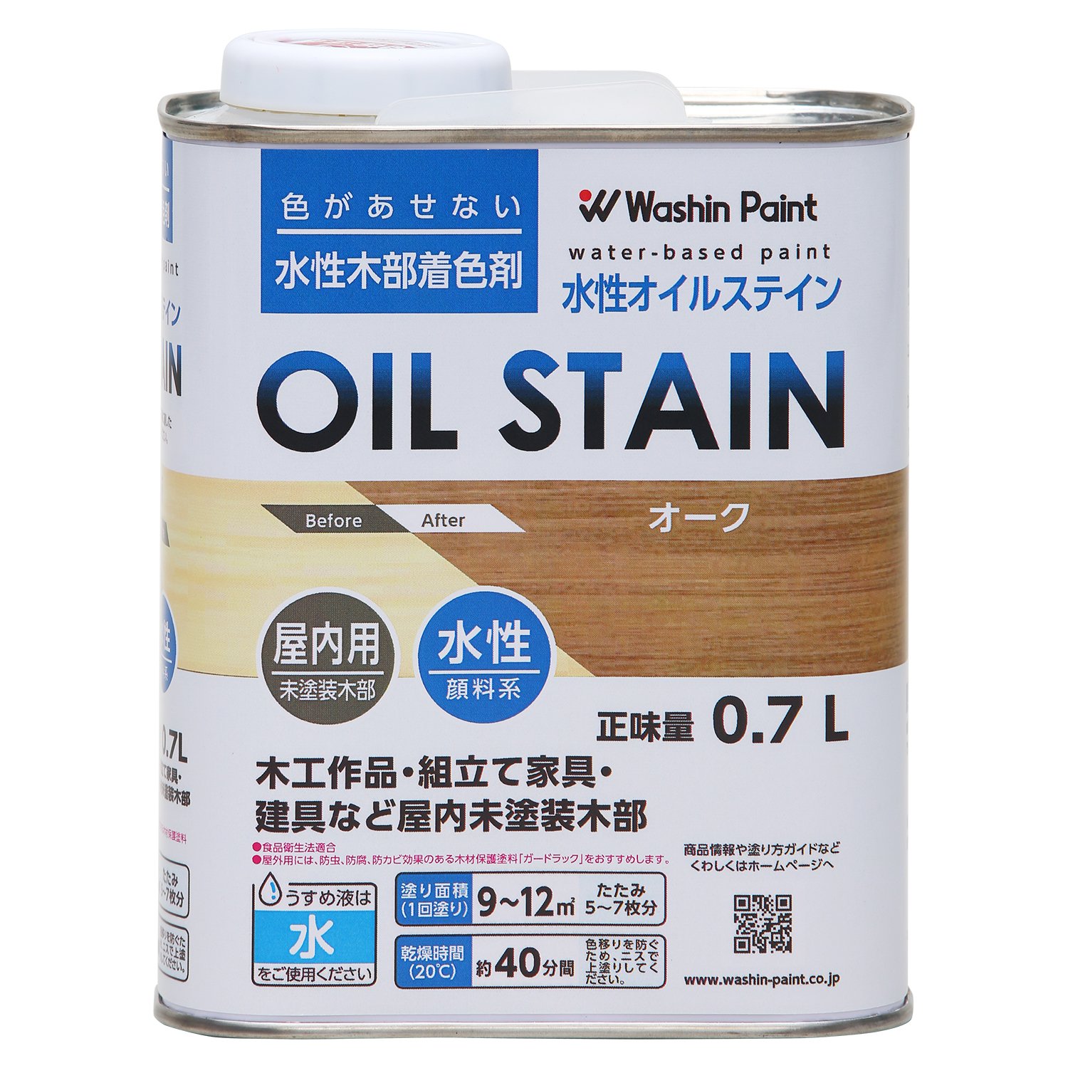 商品情報商品の説明木の深みを引き出す水性顔料着色剤 木の色をつけるためのステインと呼ばれる塗料の1つ 従来の「オイルステイン」の仕上がりを、臭いの少ない水性で再現 色ムラになりにくく、木目を引き立てる 従来の「オイルステイン」よりも着色力が...