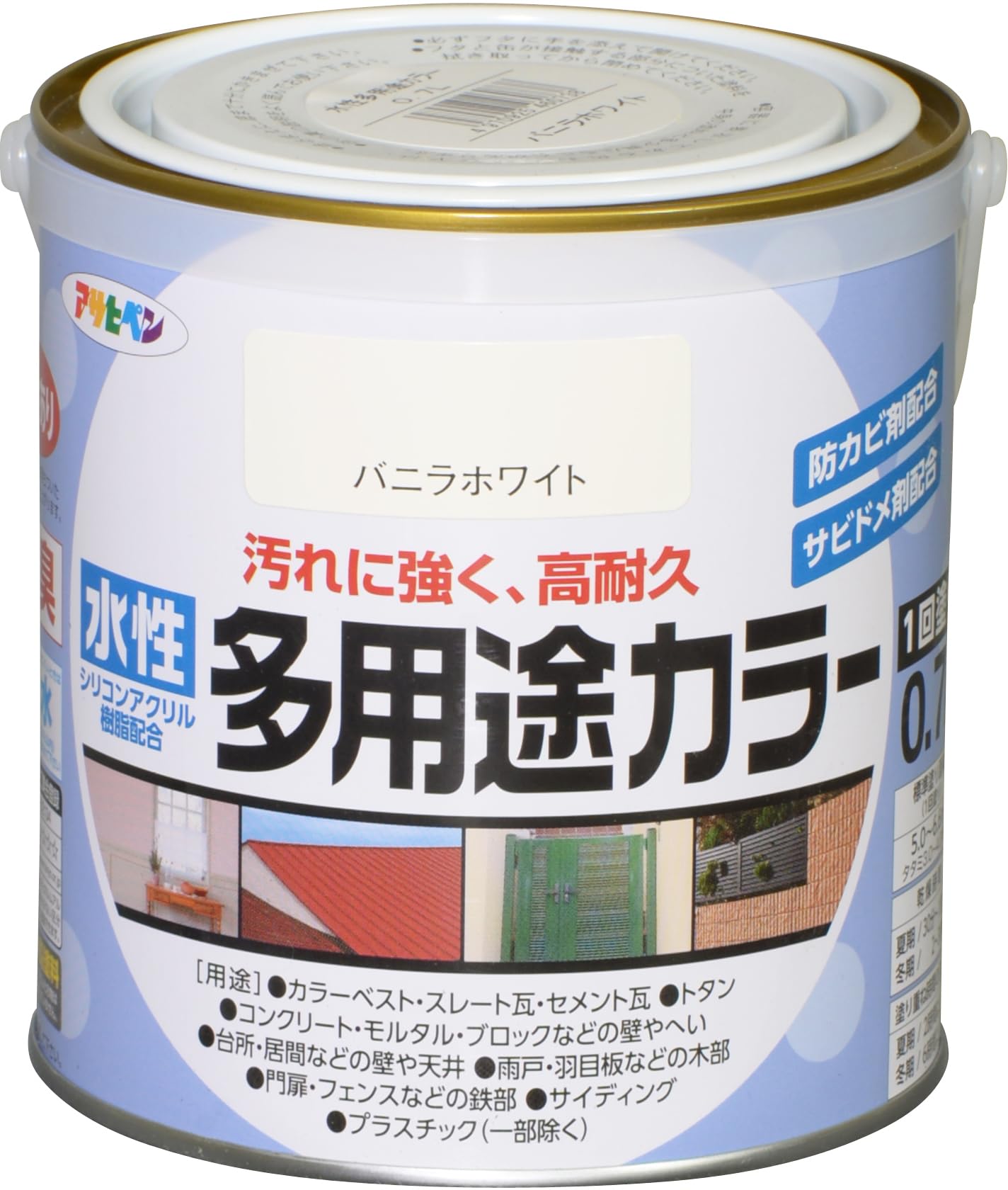 商品情報商品の説明光沢:ツヤあり/ツヤ消し 下処理方法:■土壁・砂壁・せんい壁などに塗るときは、アサヒペンカベ塗料用下塗り剤か水性シーラーで下塗りしてください。 ■旧塗膜を触って粉が手につく場合や、木質系及び無機セメント系のサイディング、コ...