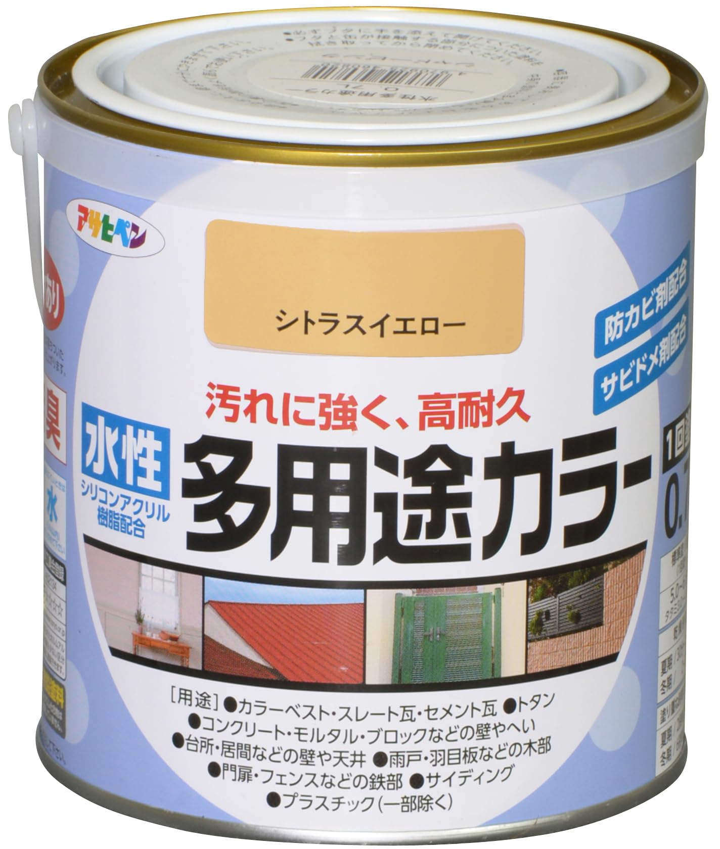 商品情報商品の説明商品紹介 光沢:ツヤあり/ツヤ消し 下処理方法:■土壁・砂壁・せんい壁などに塗るときは、アサヒペンカベ塗料用下塗り剤か水性シーラーで下塗りしてください。 ■旧塗膜を触って粉が手につく場合や、木質系及び無機セメント系のサイデ...