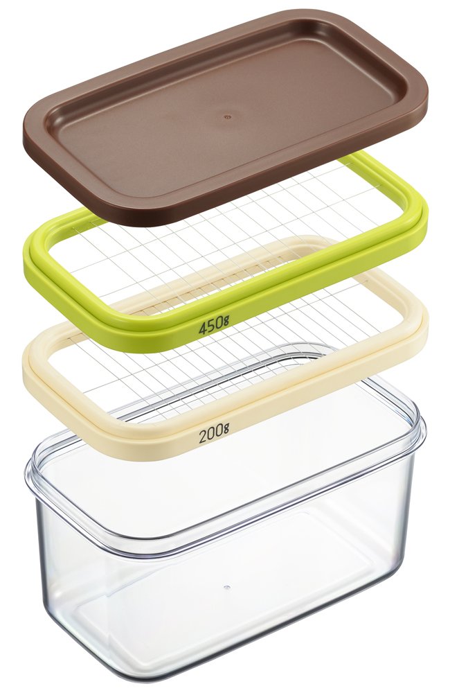 商品情報商品の説明商品紹介 バターをワイヤープレートにのせて、ふたでギュッと押せば約5gのうす切りが完成です フタをして冷蔵庫にそのまま保存可能なので便利です ●定量にカットできるからホームベーカリーやお菓子作りに計量しやすい ●うす切りだ...