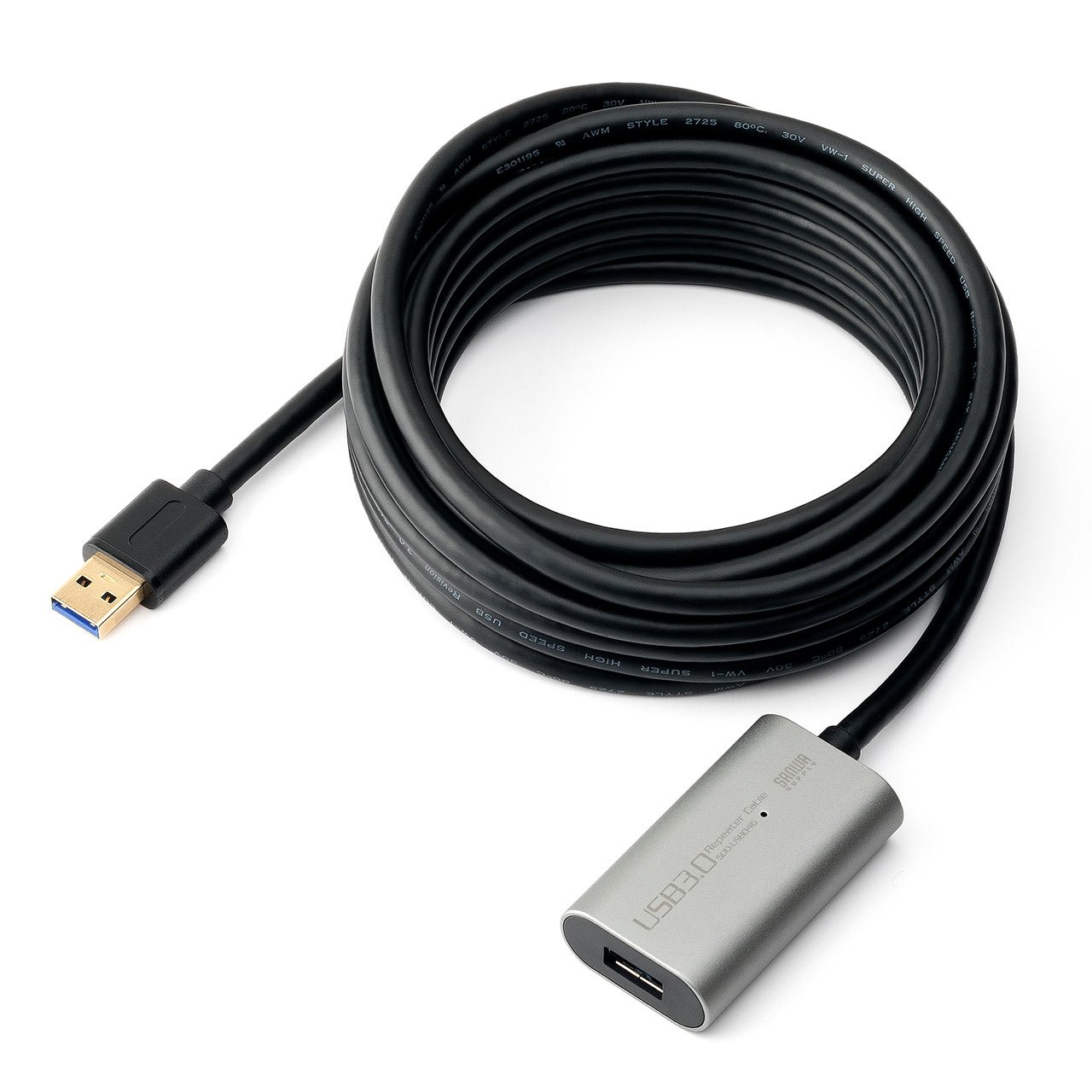 商品情報商品の説明主な仕様 USB3.0信号を5m延長できるUSB3.0対応アクティブリピーターケーブルです。USB3.0の伝送距離規格の3mを超えて延長することができます。brUSB3.0のスーパースピードモード（5Gbps・規格値）に対...
