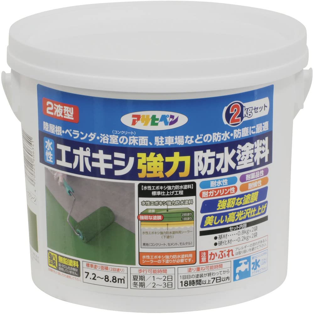 商品情報商品の説明光沢:ツヤあり 塗膜の仕上がり:不透明(下地を隠す) 塗料タイプ:水性2液型エポキシ樹脂塗料 うすめ方:塗りにくいときは水(5%以内)でうすめて下さい。 用具の手入れ:使い終えたハケや用具は、塗料が乾かないうちに水かぬるま...