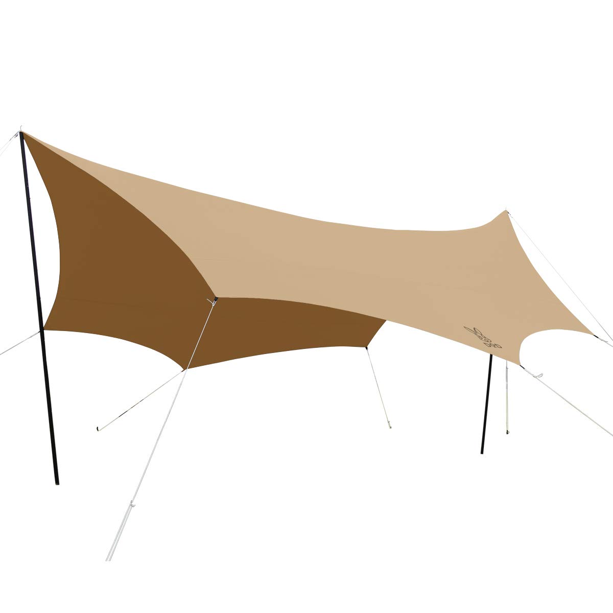商品情報商品の説明張り方自由自在の超大型ポリコットンタープ。 ポリコットン(ポリエステルとコットンの混紡生地)を使用した5.1x5.1mの超大型タープテントです。8ヶ所の全ての角にポールとグロメットを付けることができるため、状況に応じて自由...