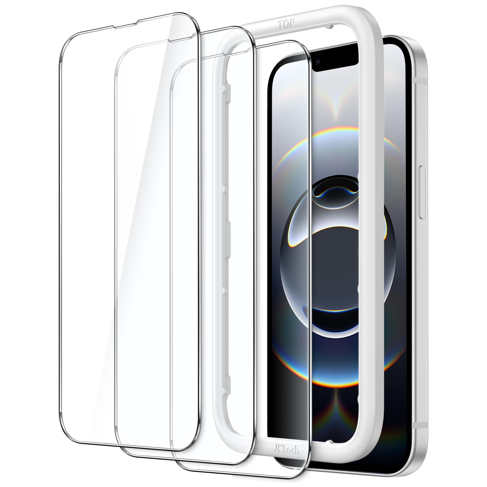 商品情報商品の説明JETech iPhone 17e (2026) / iPhone 16e / iPhone 13 / 13 Pro用全面保護フィルム 強化ガラスフィルム ガイド枠付き ケースに干渉なし HDクリア 6.1インチディスプレ...
