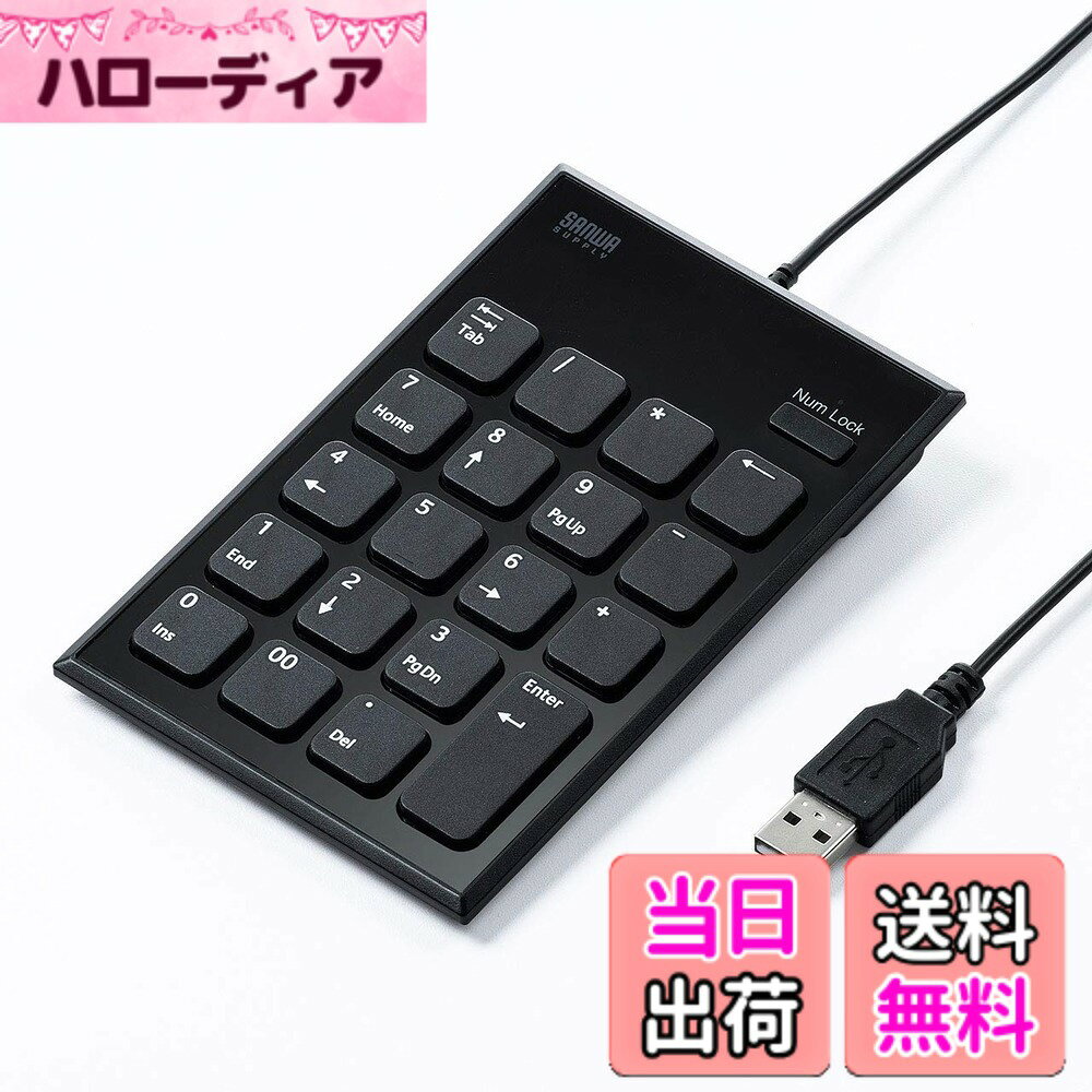 商品情報商品の説明●入力しやすい傾斜角を考慮した設計です。 ■インターフェース：USB HID Ver1.1準拠　USBコネクタ（Aタイプ） ■コネクタ形状：USBコネクタ（Aタイプ） ■キー数：20キー ※19キー＋Numlockキー ■...