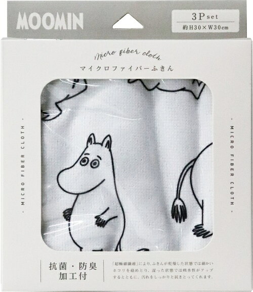 ■防菌・防臭加工の超極細繊維 ふきんが乾燥した状態では細かいホコリを絡めとり、 湿った状態では吸水性がアップするとともに、汚れをしっかりと拭きとってくれます。 ●サイズ：縦30×横30cm ●材質：ポリエステル100% ●原産国：中国