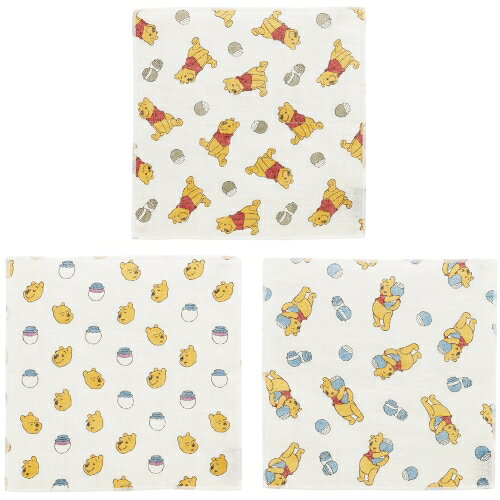 かわいいキャラクター柄のかや生地のふきん3枚セット！ 吸水性にすぐれた綿100％。 柄違いの3枚セットです。 ■サイズ：300×300mm ■材質：綿100％ ■生産国：中国