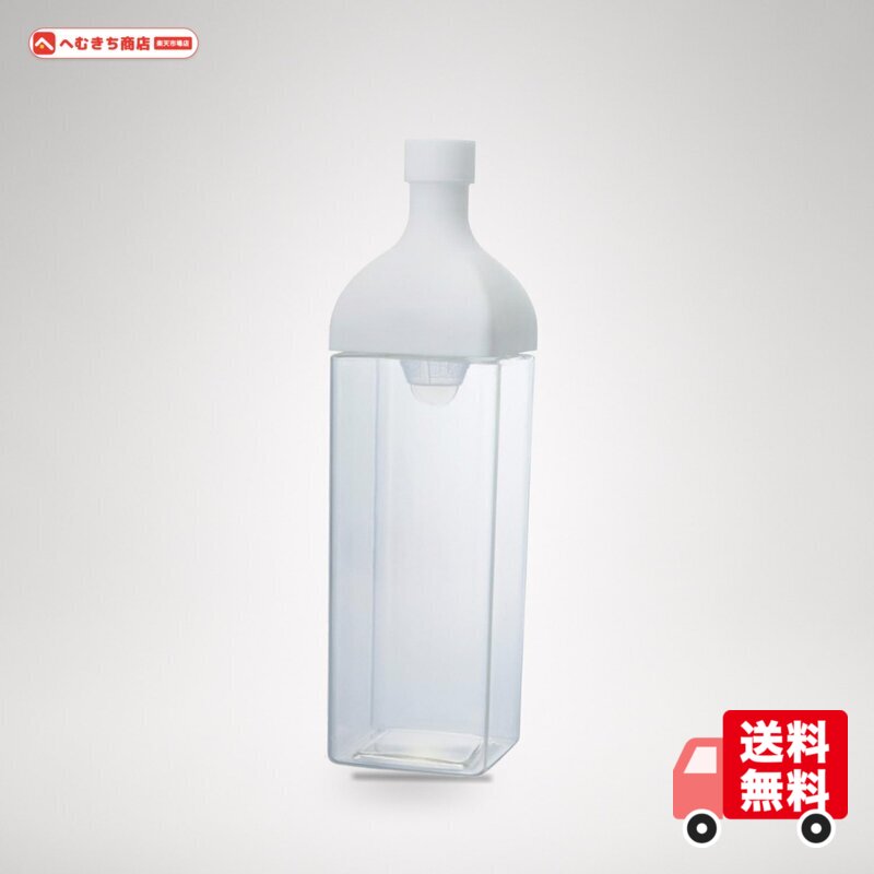 生産国:日本 なし 色:ホワイト 容量:1.2リットル 素材・原材料:トライタン/ポリプロピレン/シリコーンゴム 本体サイズ:32.0×9.0×9.0cm 横置き保存ができる角型水出し茶用ボトルです。ボトルに茶葉と水を入れるだけ。注ぎ口の内...