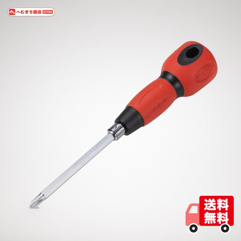 製造国:中国 マグネット付 2wayタイプ:+No.2×-6mm 両頭差替え式 手にやさしく力の入るソフト電工グリップ 製造国:中国