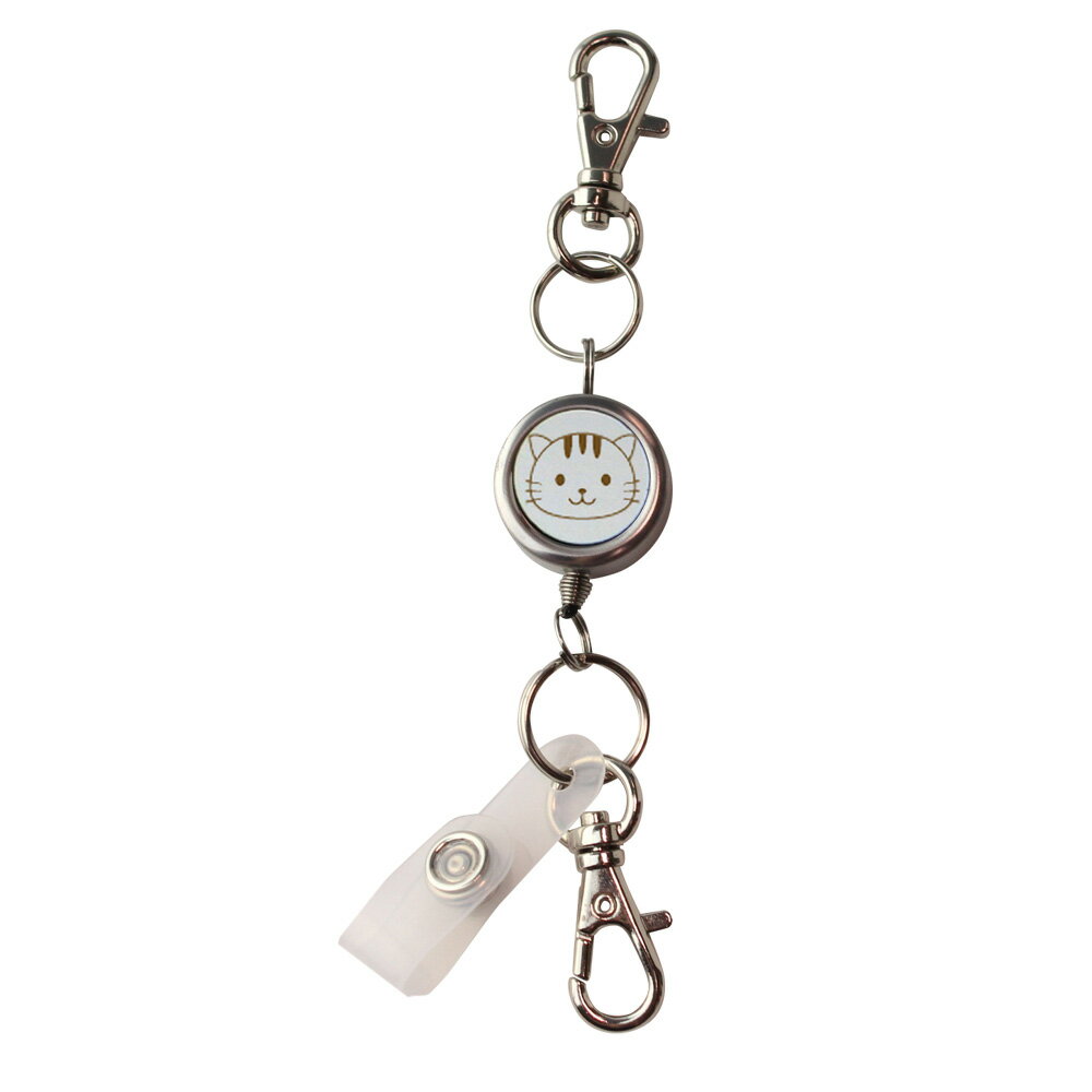 ・リール材質：金属製 リールサイズ：直径約18mm、リール紐長さ：最大約40cm ・革台紙にプリントしました。 ・人気の伸びるタイプのリールですので、ネックストラップ、パスケース、名札、IDカードケース、IDカードホルダー、ネームプレート、...