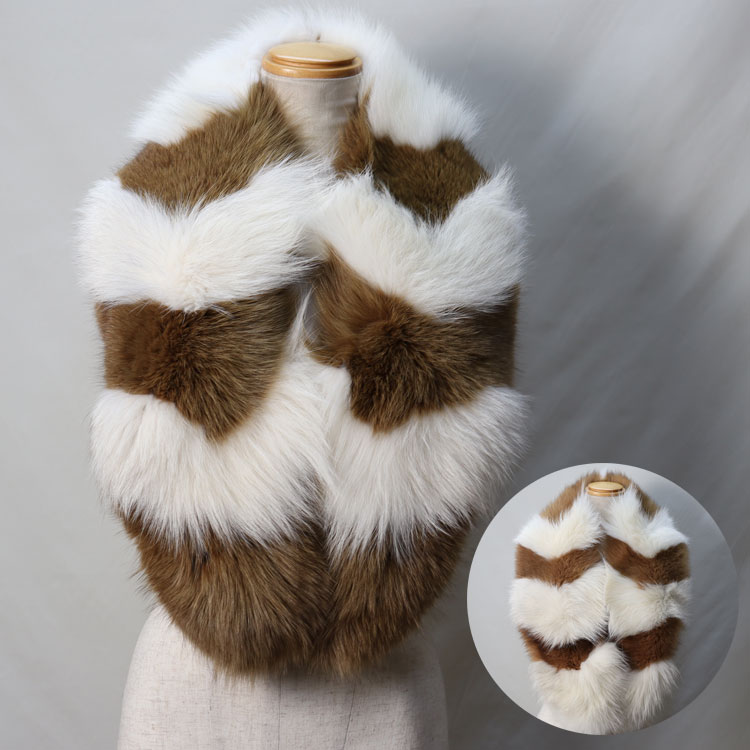 サイズ（最大部を計測） 毛を含む:全長約118cm 幅約20cm / 裏地のみ:全長約110cm 幅約13.5cm 商品詳細 素材ブルーフォックス、シャドーフォックス 重さ約270g 留具クリップ×2、ベルト×1 裏地有り 備考※商品写真は...