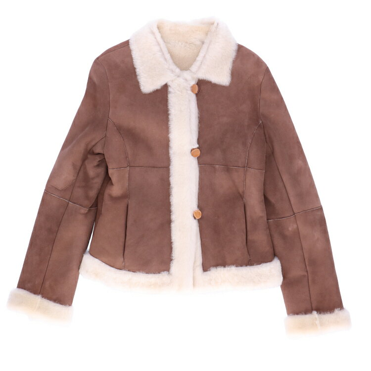 サイズ（最大部を計測） 肩幅約42cm 身幅約86cm 着丈約55cm 袖丈約42cm 商品詳細 重さ約665g 素材ムートン 内側ポケット無し 外側ポケット2つ 留め具ボタン×3 裏地無し(Wフェイス) 備考※商品写真は実物のカラーにより...