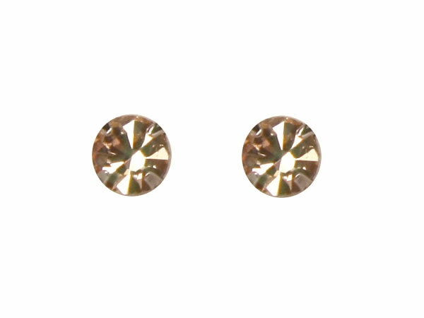 チタンポストのライトピーチカラーストーンのピアス 片耳用/1個売り ポスト:約1cm/チタン キャッチ付き(入荷時期により画像のキャッチとは異なる場合がございます) ※商品の性質上、ストーン部分をつまんでしまいますととれやすい形状になってお...