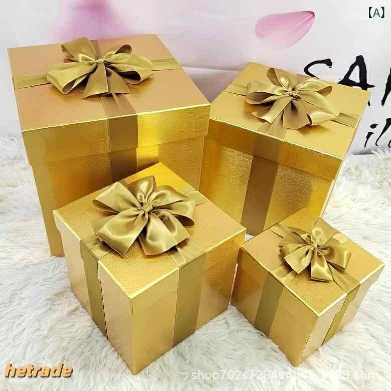 ギフトボックス クリスマス 誕生日 プ 日用品雑貨 文房具 手芸 超目玉商品 A:麦わらゴールド B:2ゴージャス金色 C:3ピンク D:4スーパー金色 E:5上品パール金色 F:6黒 G:7深紅 H:8純粋な赤 I:9ティファニー J:1...
