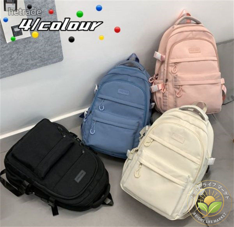 サイズ32x19x45cm重 量0.57kgカラーブラック/ホワイト/ブルー/ピンク素材ナイロン注意事項PCや、撮影環境等により、実際の色と異なる場合が御座いますのでご了承下さい。リュック リュックサック レディース バッグ 小物 ブランド...