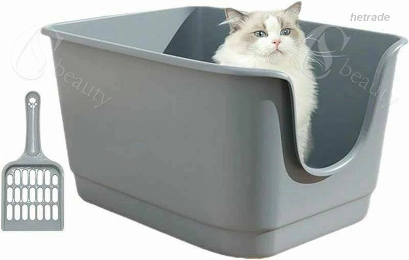 猫 トイレ 大きな猫のトイレ 猫用トイ レディースファッション 超目玉商品 グレー ブルー ピンク ベージュ