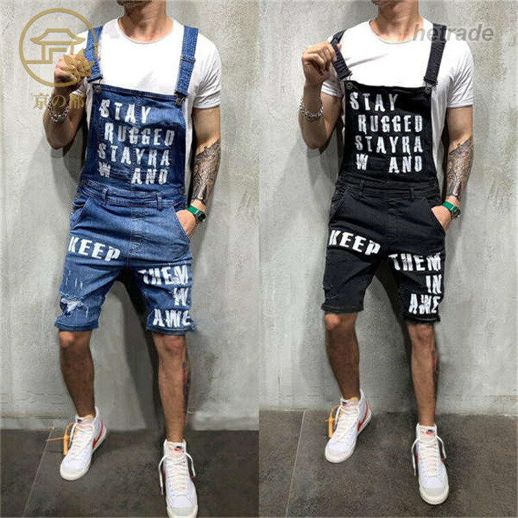 オーバーオール デニムパンツ サロペッ オーバーオール 続々登場 ブルー ブラック S M L XL 2XL 3XL