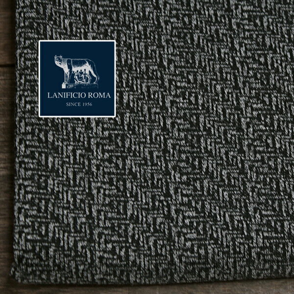 イタリー LANIFICIO ROMA による、少し和テイストでシックなポリエステル・レーヨン綿ジャカード・ジャージー。 LANIFICIO ROMA ポリエステルビスコースコットン ジャガードニット ジオメトリックストライプ調 杢グレーブ...