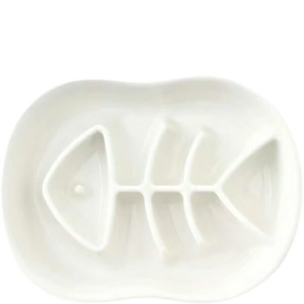 お魚の骨をモチーフとしたデザインの凹凸がある陶器製ペット用フードボウル。 【 材質・成分・素材など 】 陶器 【 製造国 】 中国 【 サイズ 】 W21.0×D25.5×H7.5cm 【 メーカー名 】 コジマ 【 JANコード 】 49...