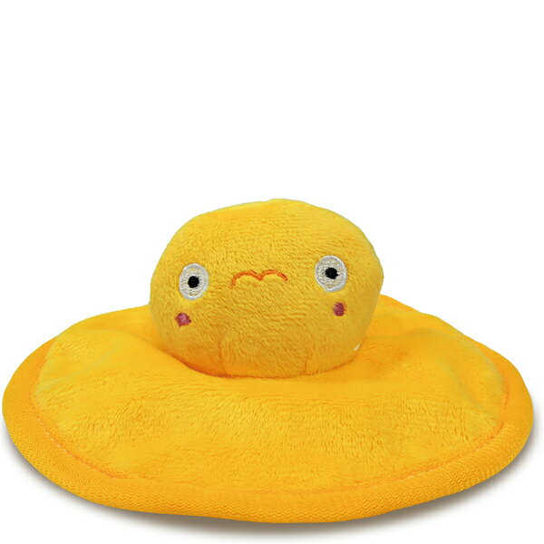 笛とパリパリフィルムの2つの音で噛んでも振っても楽しい！よく飛ぶ形状でふわふわやさしい布のぬいぐるみ！ 【 材質・成分・素材など 】 ポリエステル、ポリエチレン、ポリプロピレン 【 製造国 】 中国 【 サイズ 】 約W16×D16×H6c...