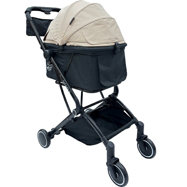 前後開閉可能なドーム型のふたはバックルタイプで簡単に開閉できます。ドームカバーやかご側面はファスナーで取り外しができるので、お手入れがより手軽に！折りたむことができ、自立するので場所をとらず便利です！飛び出し防止ストラップ付きで安全にも配慮...