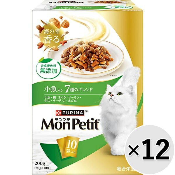 厳選した小魚、贅沢な鯛とかに、海の味わいまぐろとサーディン、こだわりのえびとサーモン。7種の魚介の美味しさを贅沢にブレンド。合成着色料無添加。 ＜総合栄養食＞ 【 原材料 】 穀類（とうもろこし、とうもろこしたんぱく、小麦、米等）、肉類（チ...