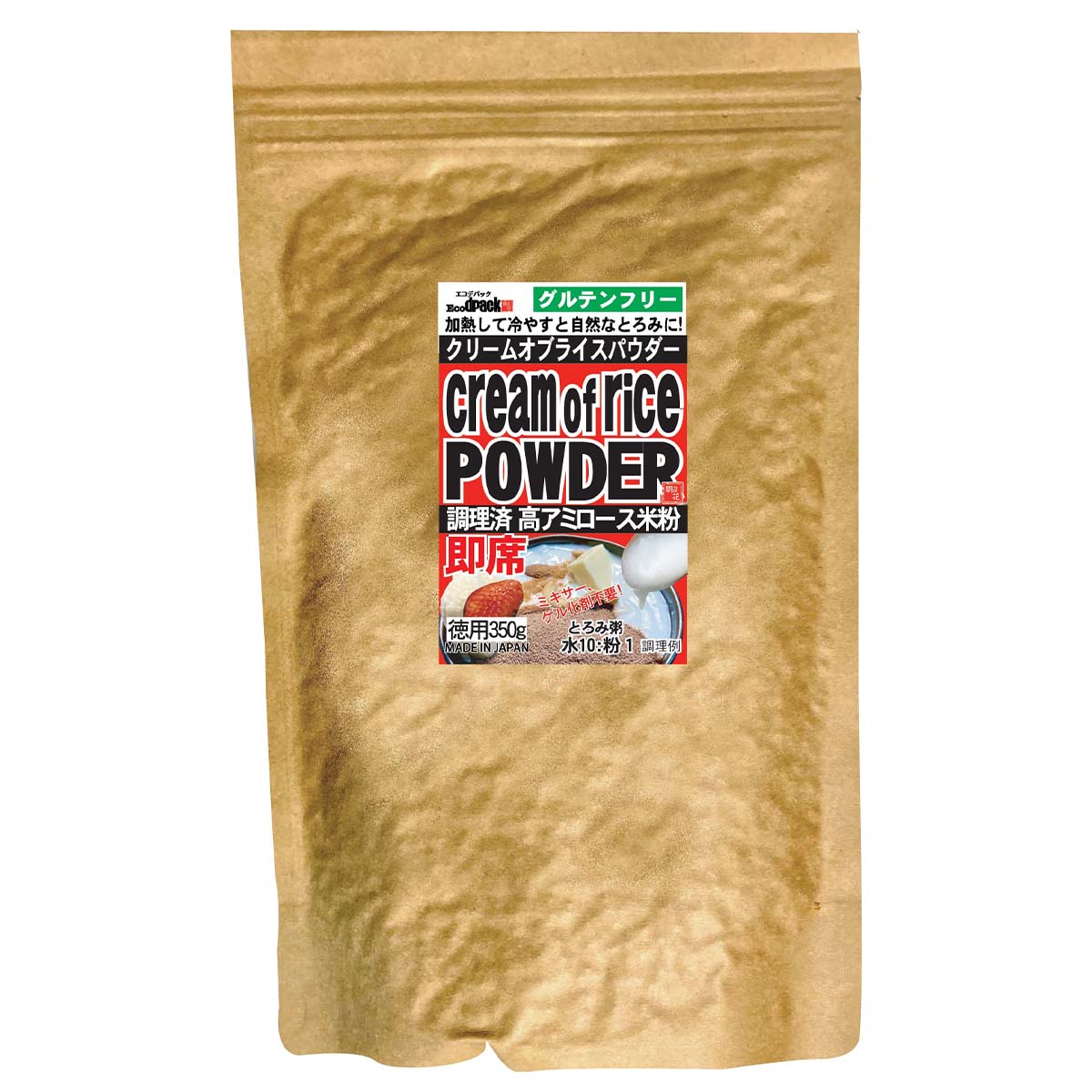 【商品説明】 ◆クリームオブライスパウダー＝高アミロース米粉 普通の白米に比べ、お米のデンプンのアミロースの割合が高く、ねばりが少ない米です。 レジスタントスターチ（食物繊維と同じ働きをする難消化性デンプン）が多く、大腸でゆっくり消化吸収さ...