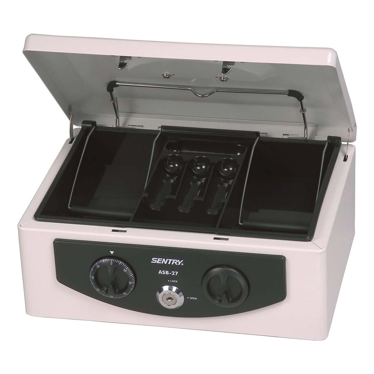 【商品特長】●傷がつきにくい焼付け塗装の堅牢タイプ●ライトグレーの優しいカラーと、丸みのあるフォルムは、置き場所を選びません●ローラー式札押さえが装備されたトレイで、スムースにお札を取り出すことができます●請求書を手軽に挟んでおける書類はさ...